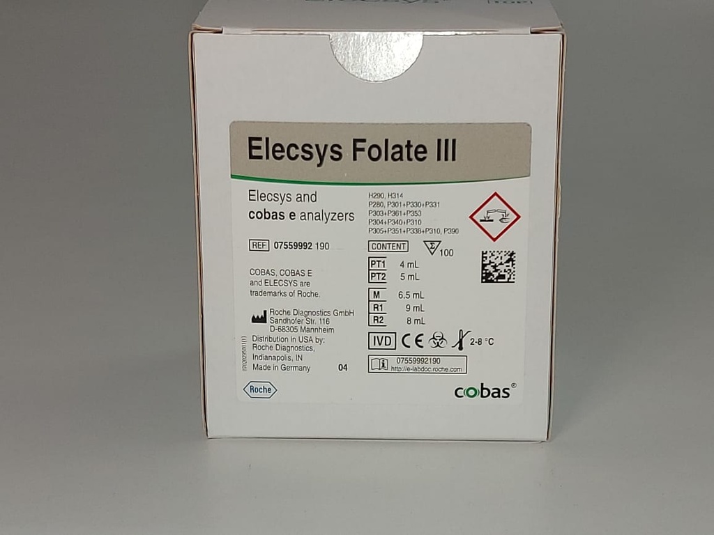 ROCHE ELECSYS FOLATE III (100 Test) | Aldeal Lab-Tech Limited